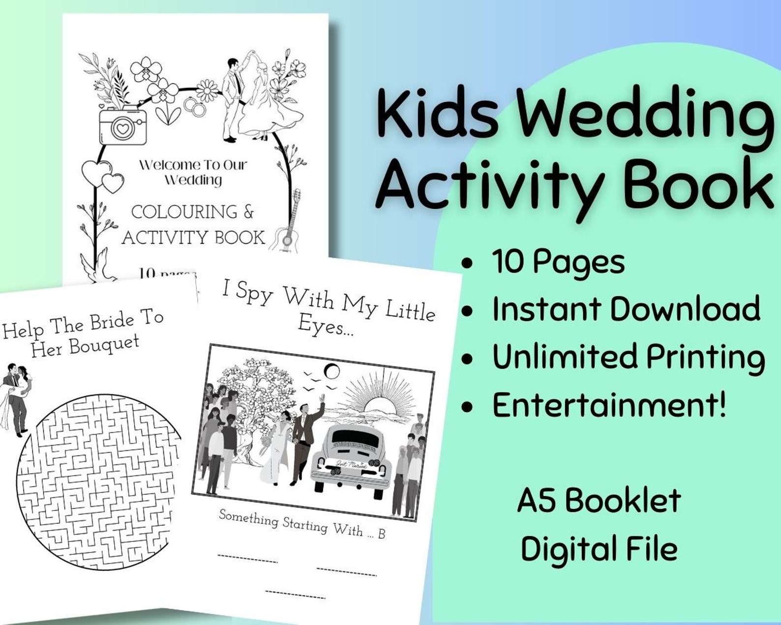 Personalised Wedding Activity | Printable - Instant Download | Kids ...