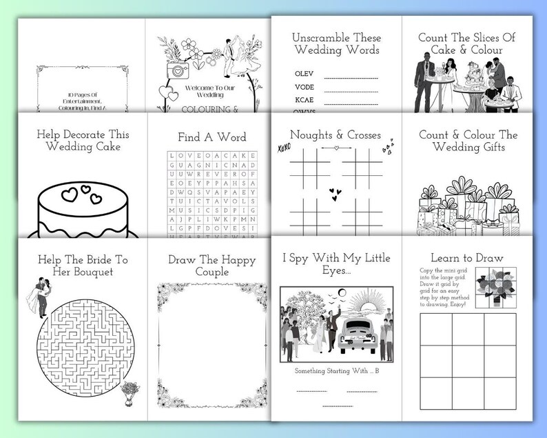 Personalised Wedding Activity | Printable - Instant Download | Kids ...