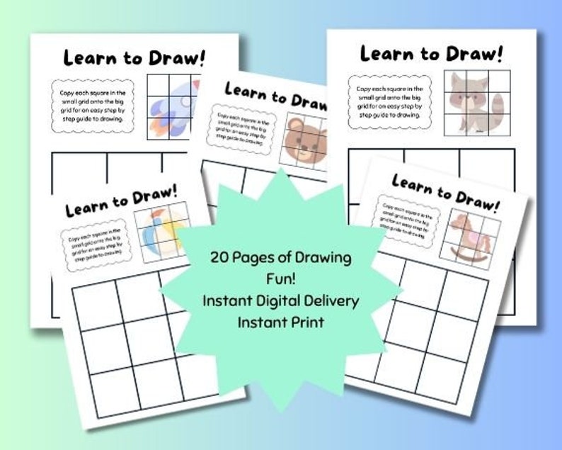 20 Printable Activities for Kids Drawing Activity Bundle - Etsy