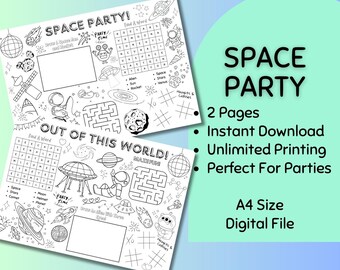 Train Activities Placemat for Kids Party | Kids Activity Bundle ...