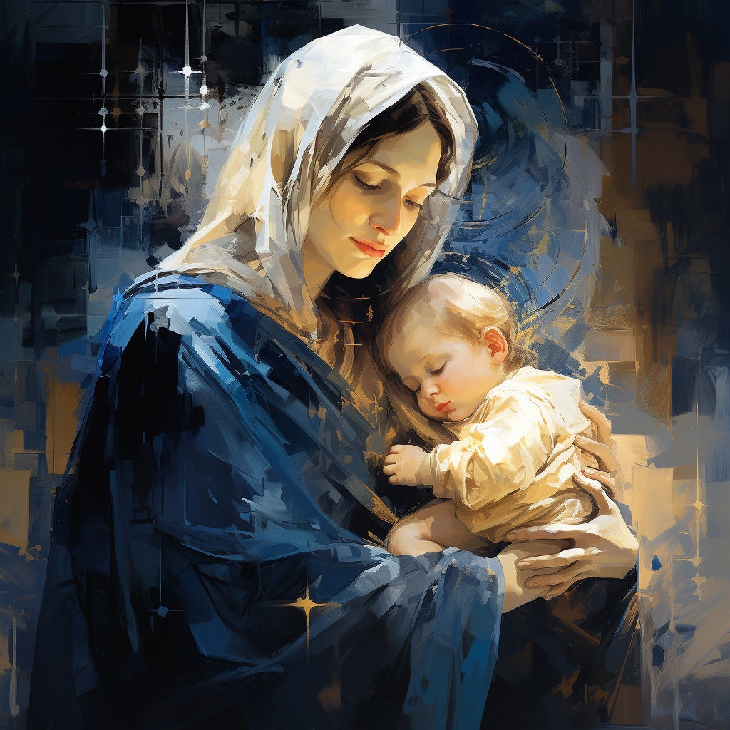 Madonna - Holy Mother and Child - Collection (set of 5 Cards) Featuring ...