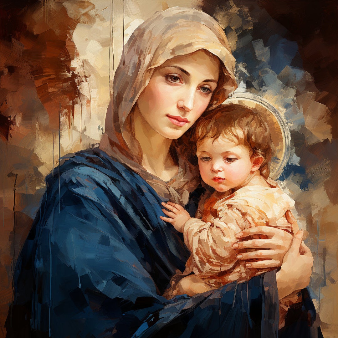 Madonna - Holy Mother and Child - Collection (set of 5 Cards) Featuring ...