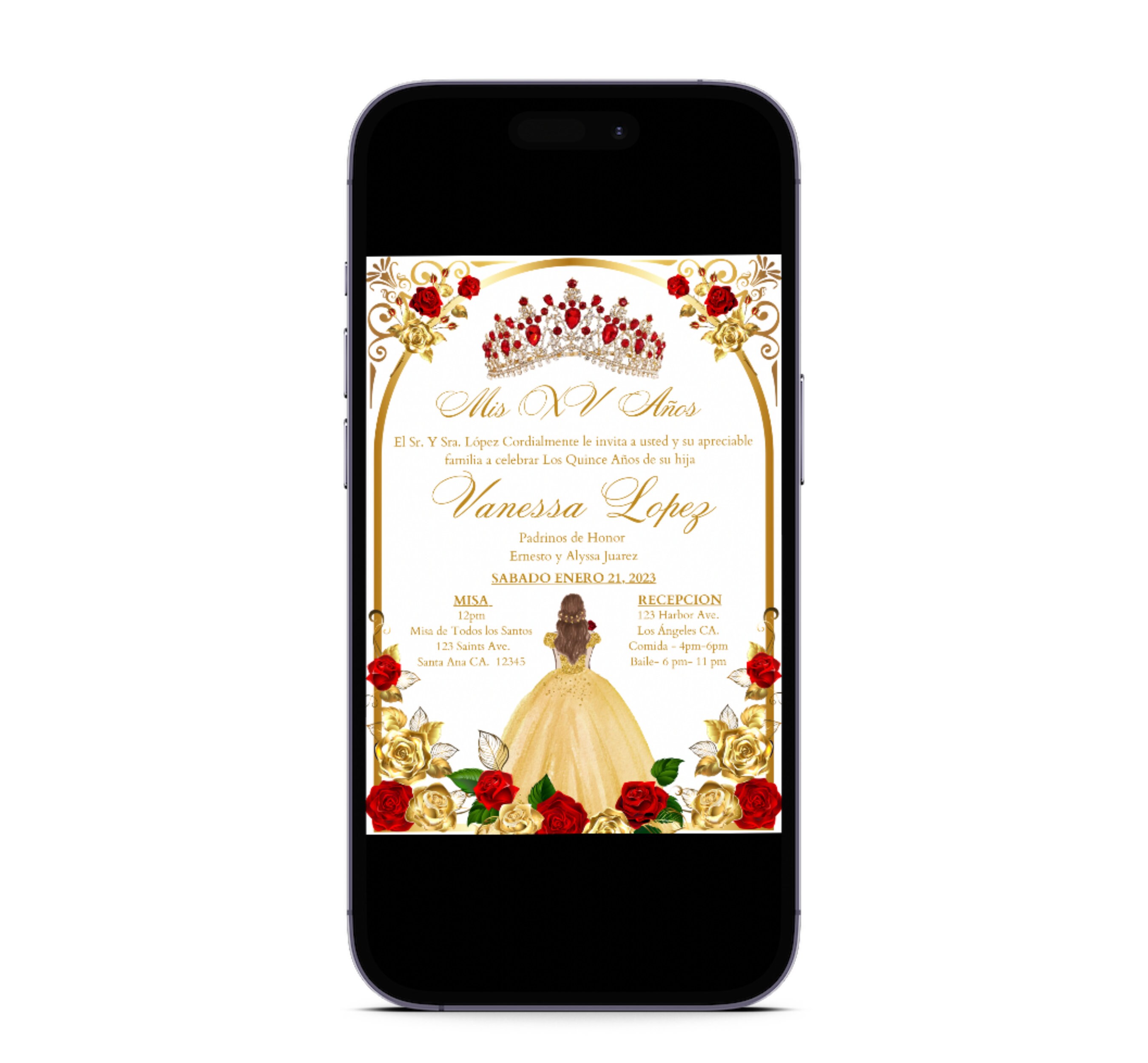 Rose Princess Quinceanera Invitation,editable Invitation - Etsy