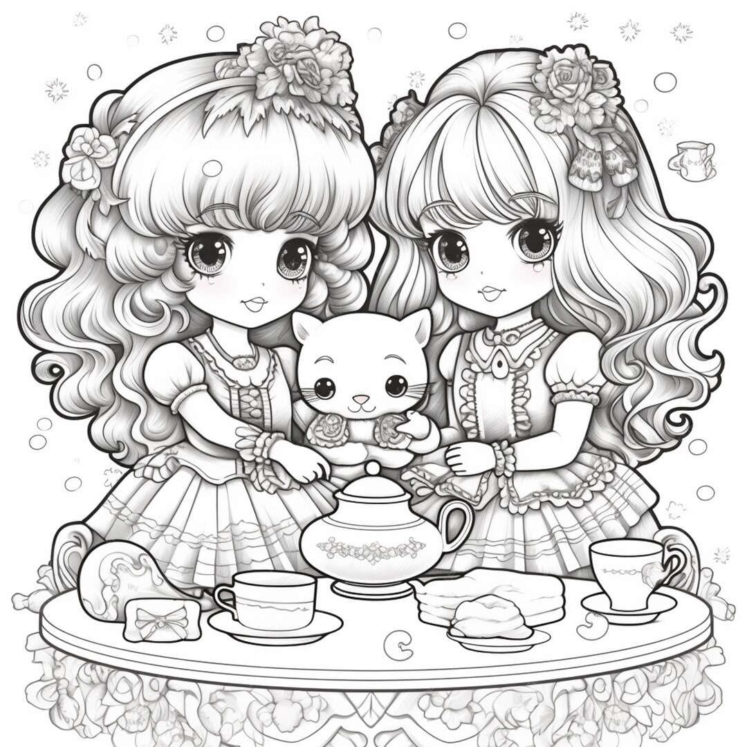 Kawaii Colouring Book Cute Colouring Book Hourse Colouring - Etsy