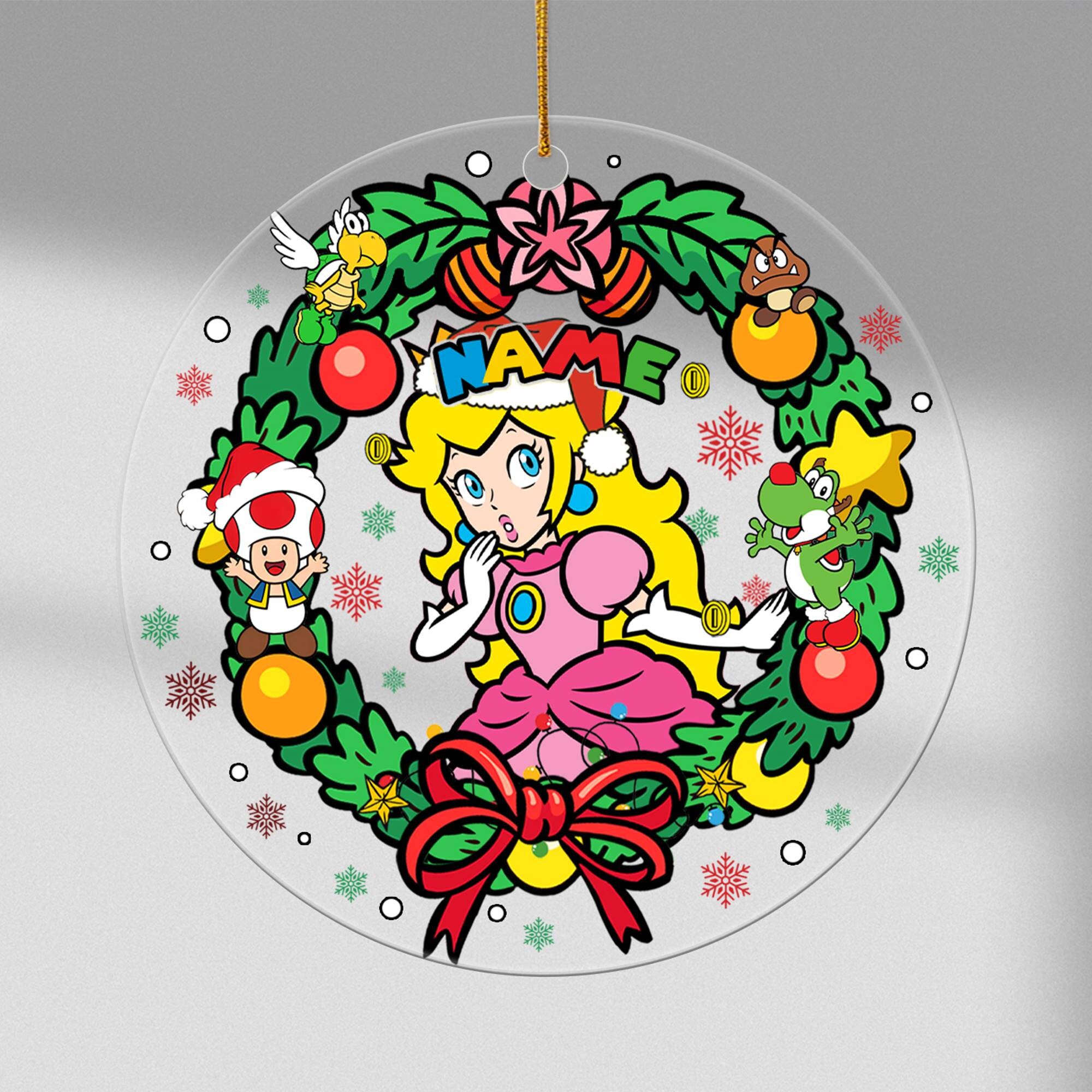 Personalized Super Mario Princess Peach Circle Acrylic - Etsy