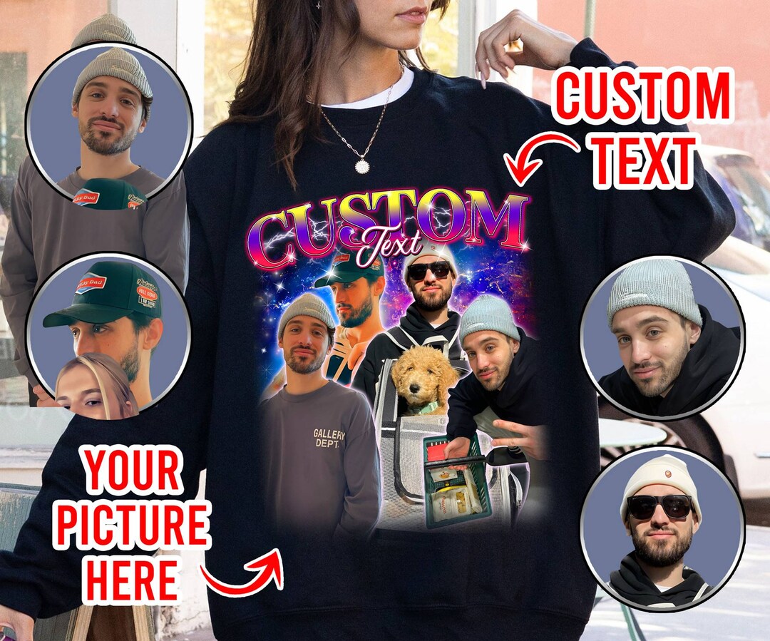 Custom Bootleg Rap Tee, Custom Photo Vintage Graphic 90s Tshirt, Custom ...