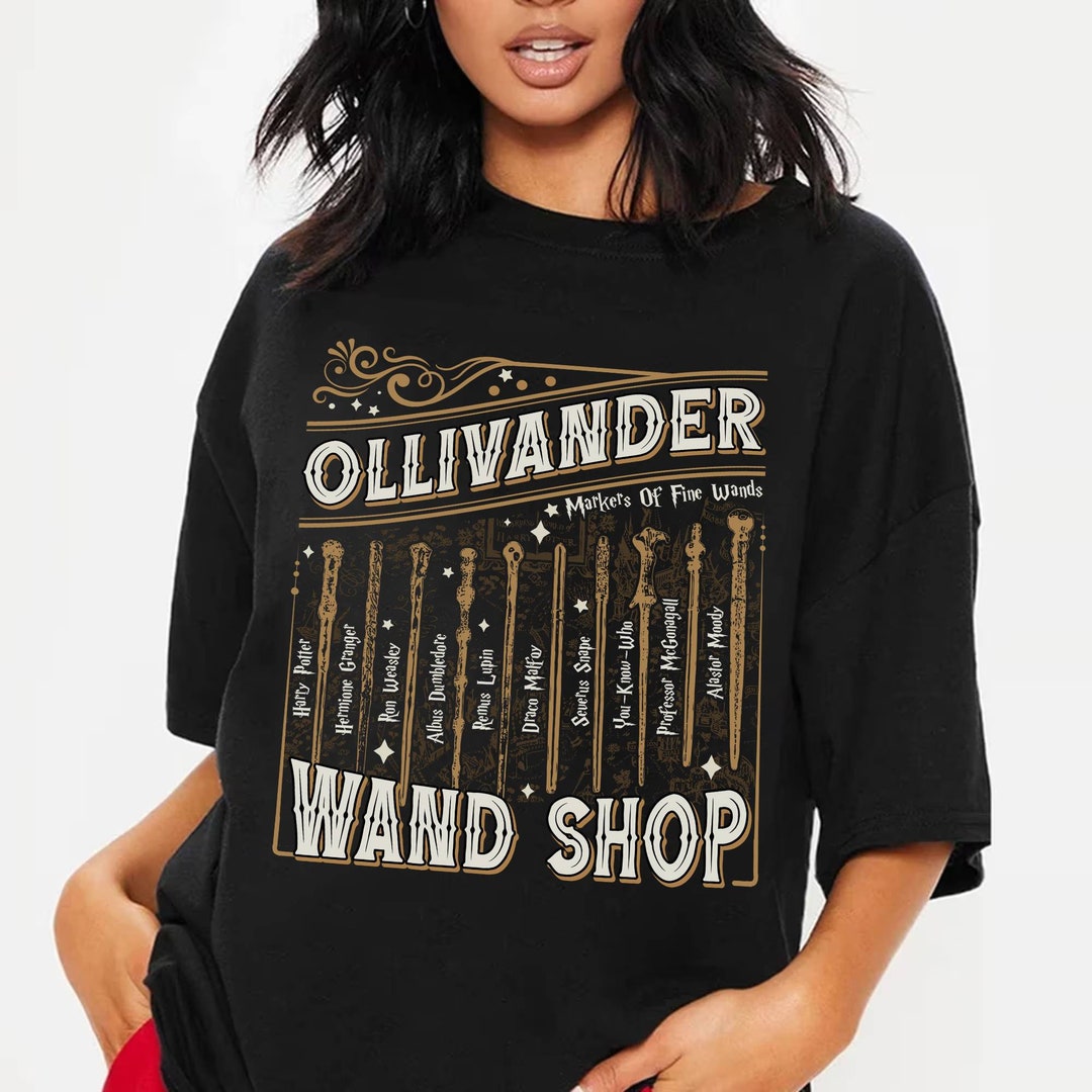 Wizard Book Shop Shirt Ollivander's Wand Shop Shirt Wizard Shirt Book ...