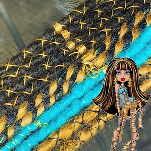 Monster High Inspired Dreadlock Extensions (cleo De Nile) - Etsy