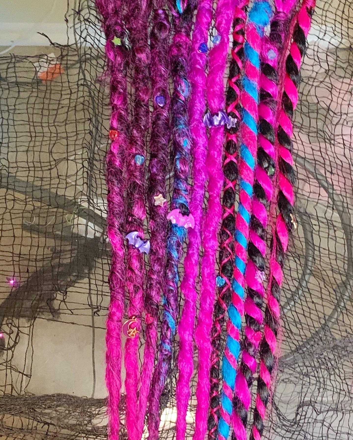 Monster High Inspired Dreadlock Extensions Draculaura - Etsy