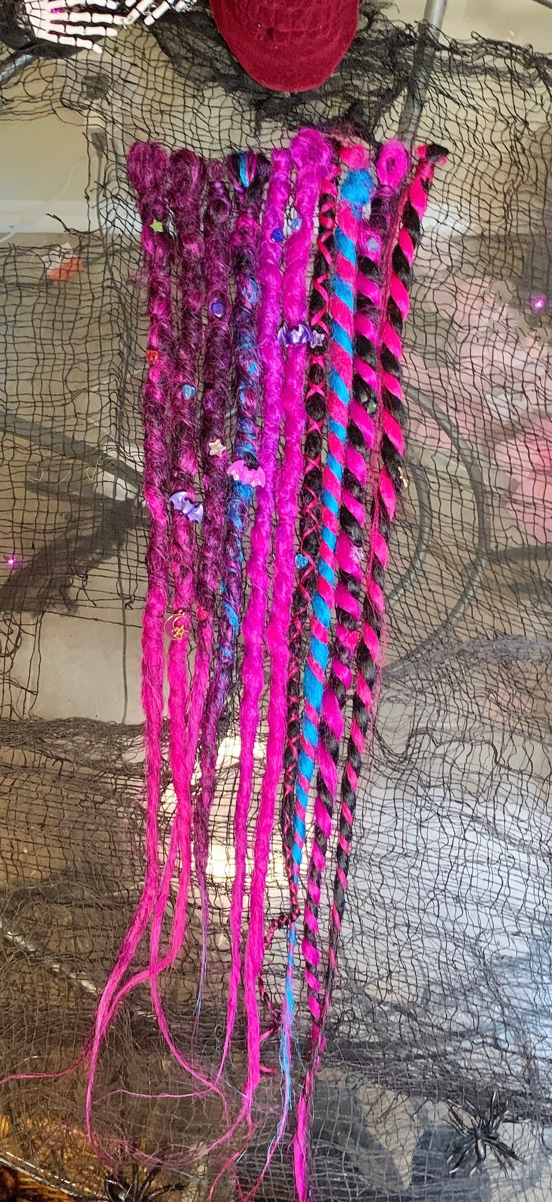 Monster High Inspired Dreadlock Extensions Draculaura - Etsy