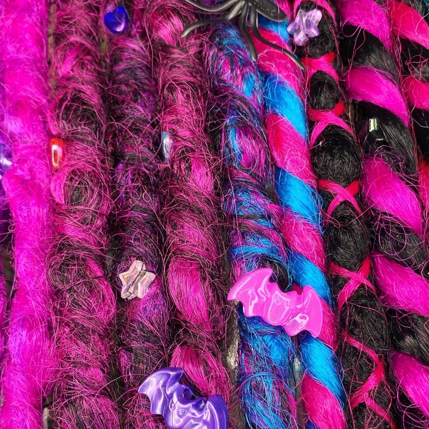 Monster High Inspired Dreadlock Extensions Draculaura - Etsy