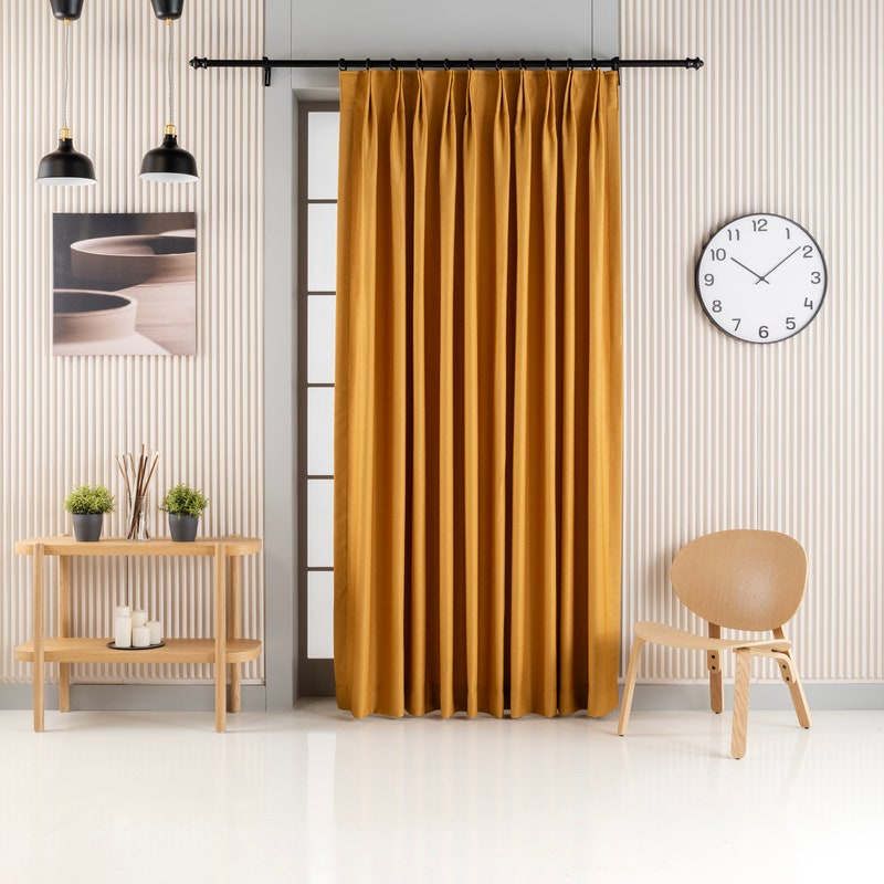 Mustard Curtains - Etsy UK