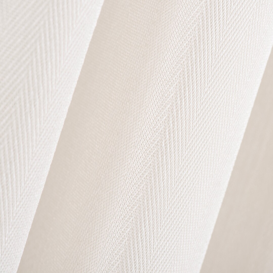 Custom Herringbone Linen Sheer Curtains. 7 Colors Option, Free Express ...