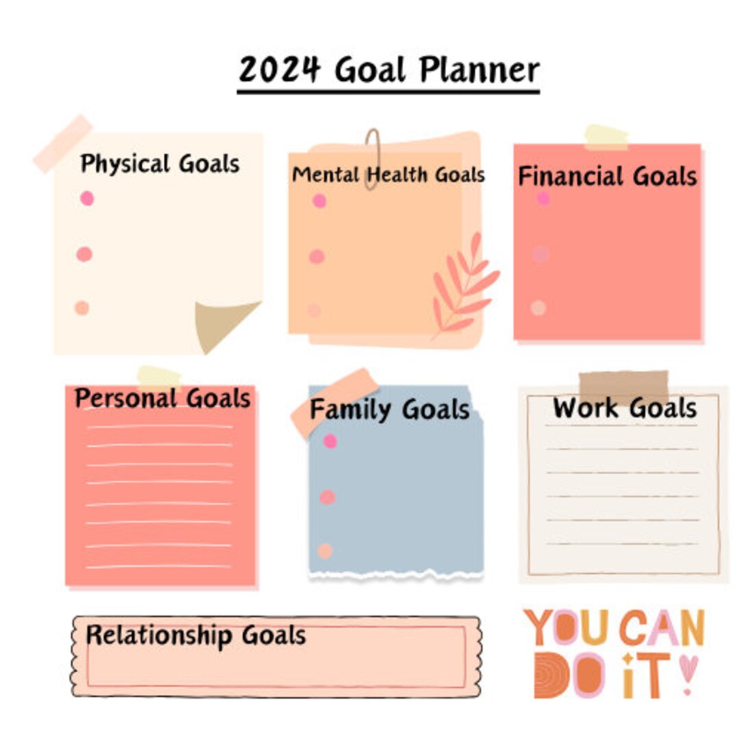 Goal Planner, Goal Tracker, Task List Digital Download - Etsy