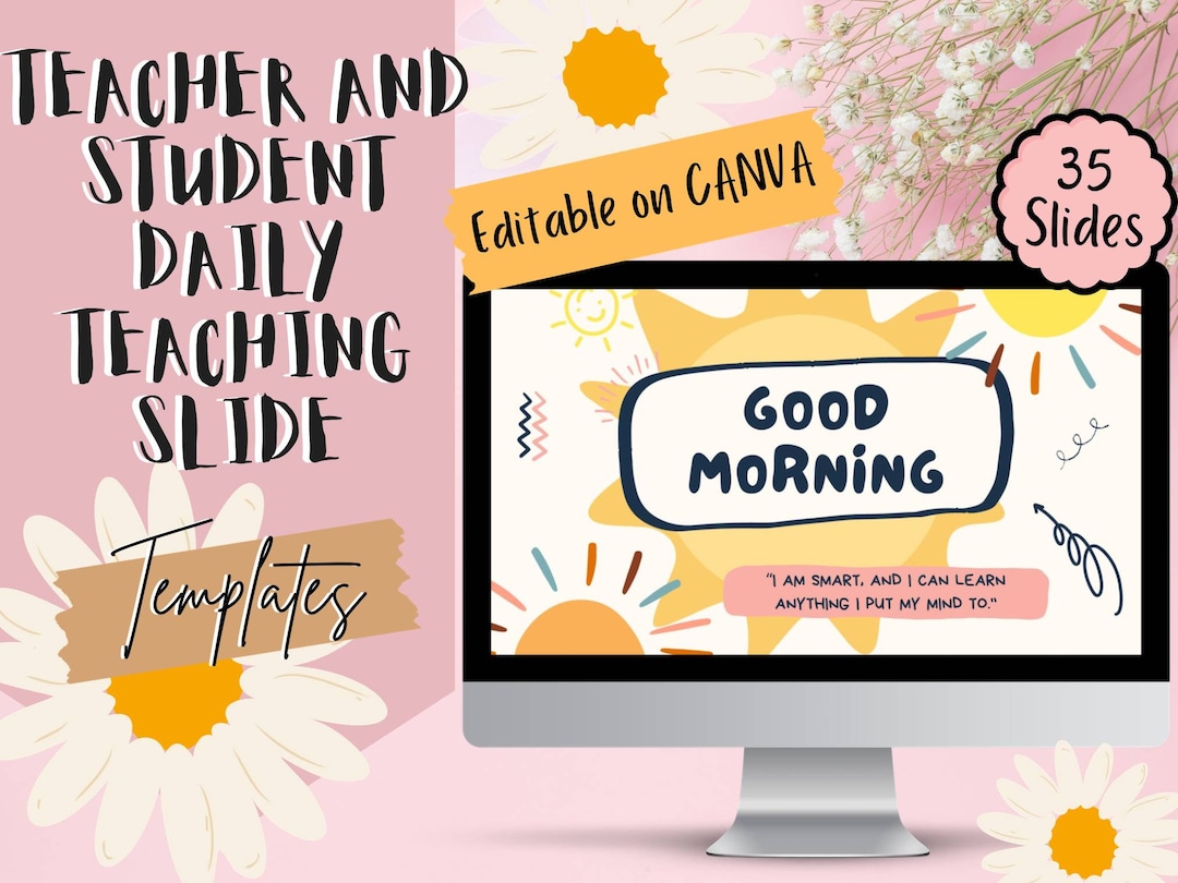 Pastel Cute Slides Templates Presentation Slides Teacher & - Etsy