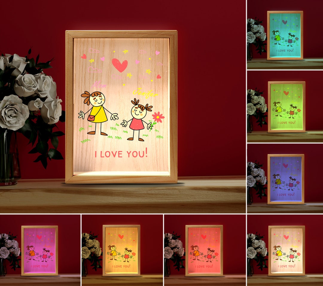 Custom LED Frame for Bestie, LED Light Box, Custom Picture, Sister Gift ...