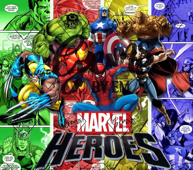 Marvel Heroes Sublimation Wrap 20 OZ - Etsy