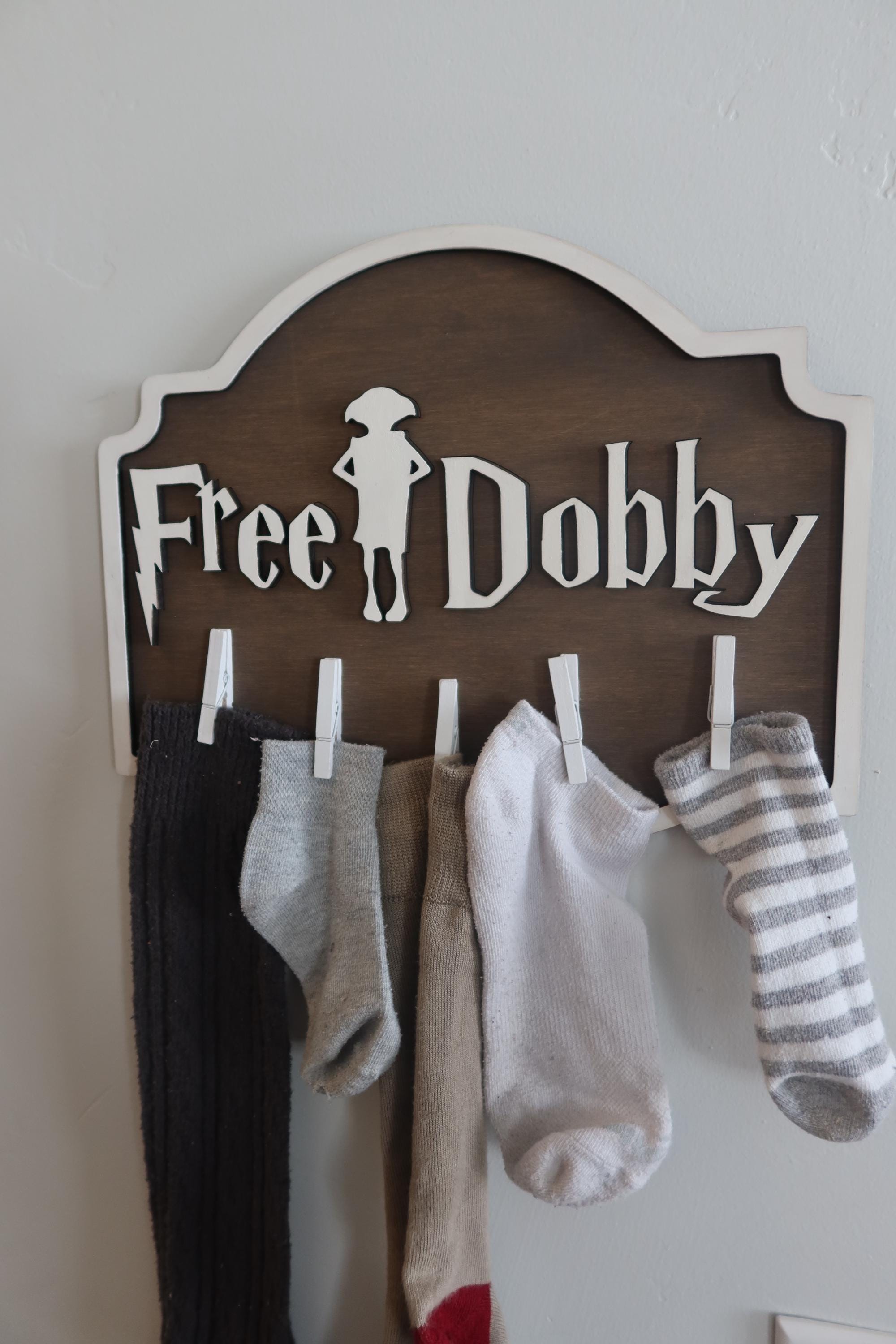 Free Elf Sock Sign Wizarding World Wooden Laser Cut - Etsy