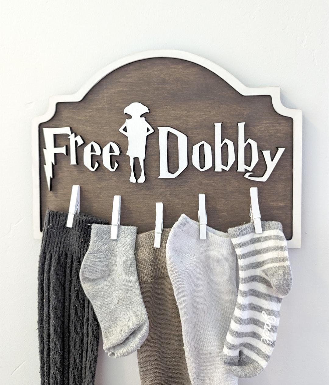 Free Dobby Sock Sign Wizarding World Wooden Laser Cut - Etsy