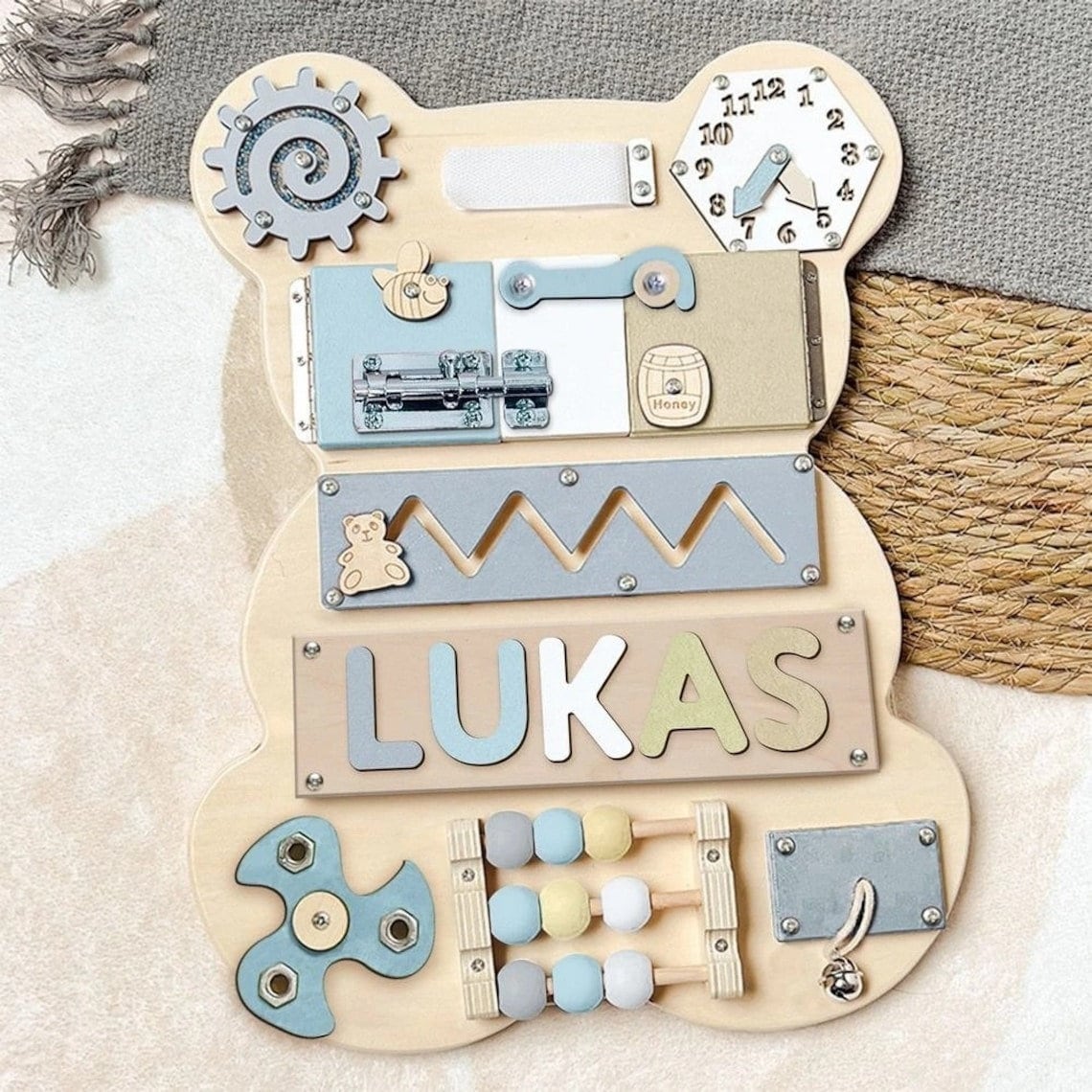 Custom Busy Board For Kids, Activity Board, Sensory Toys, 1 Year Old ...