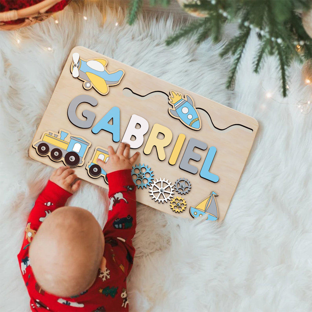 Personalized Baby Name Puzzle, Custom Kids Name Sign, Educational Toys ...