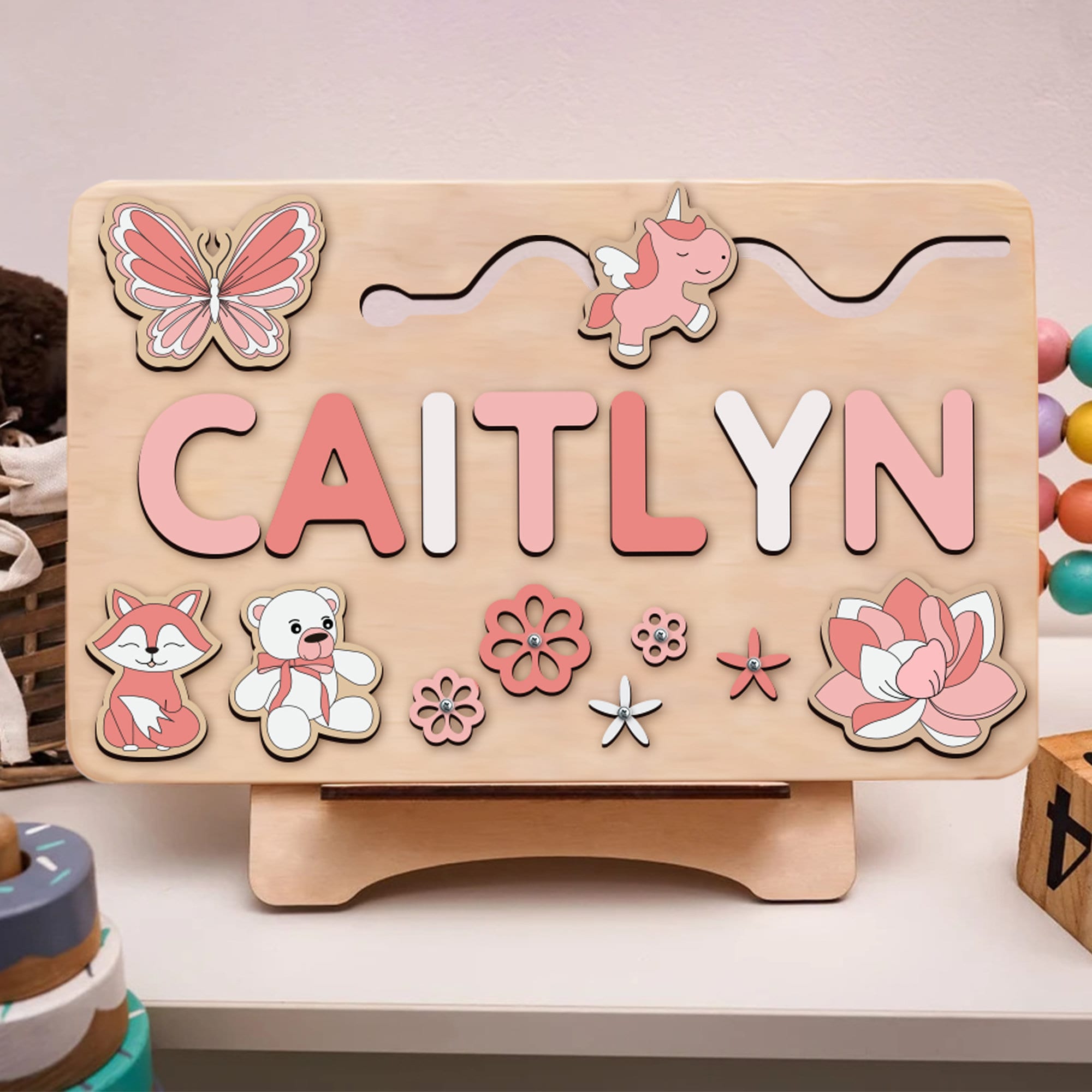 Personalized Baby Name Puzzle, Custom Kids Name Sign, Educational Toys ...