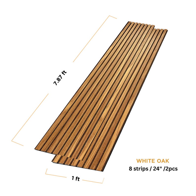 White Oak Acoustic Slat Wood Wall Panels Premium Quality and Affordable ...
