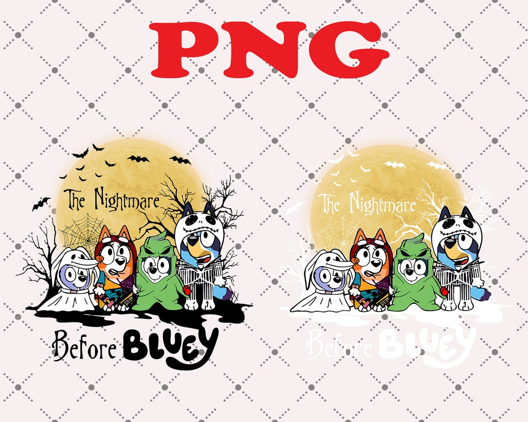 Bluey the Nightmare Before Halloween Png Pumpkin Png Vintage - Etsy ...