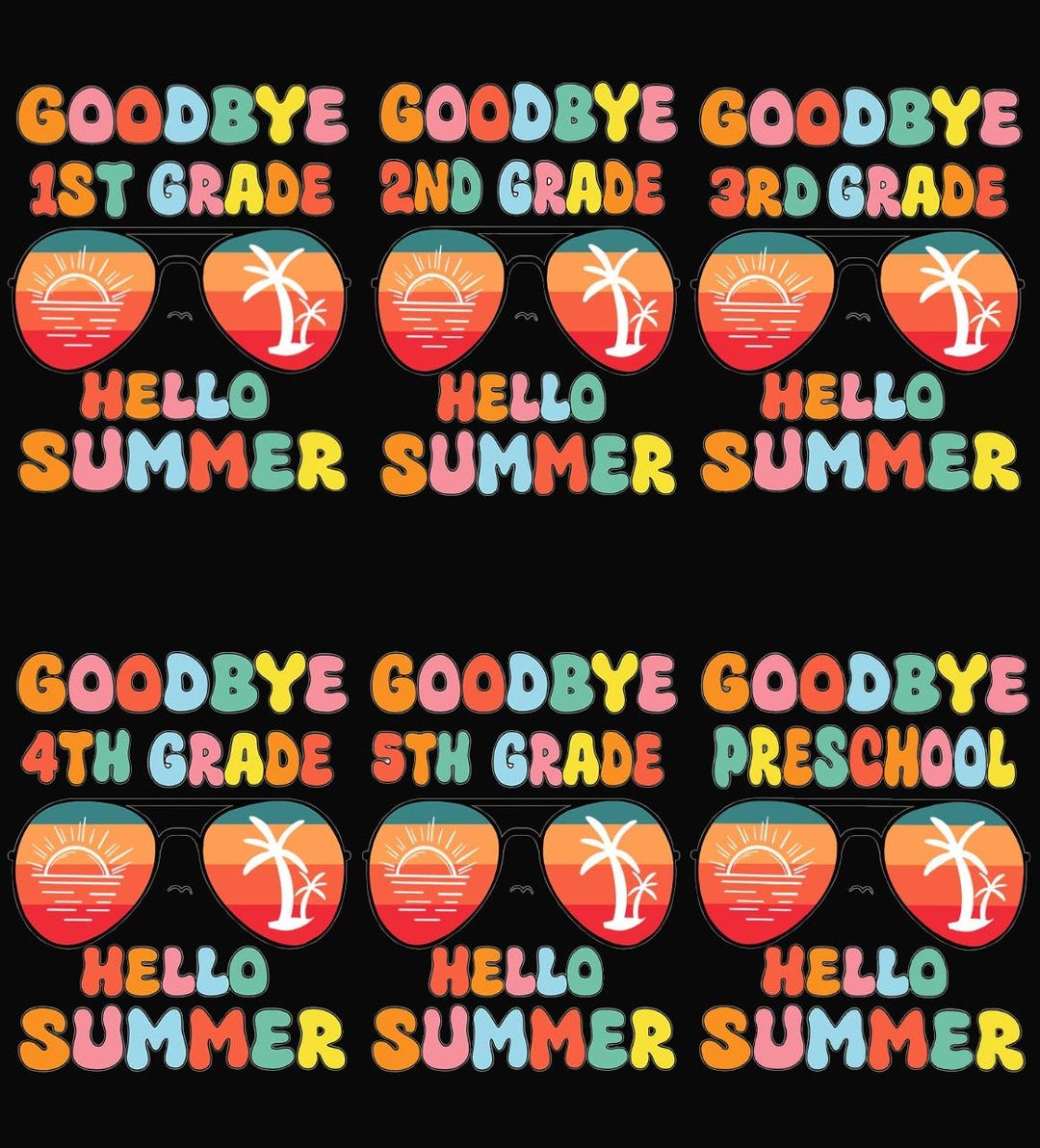 Goodbye School Hello Summer Svg Bundle, Back to School Svg, End of ...