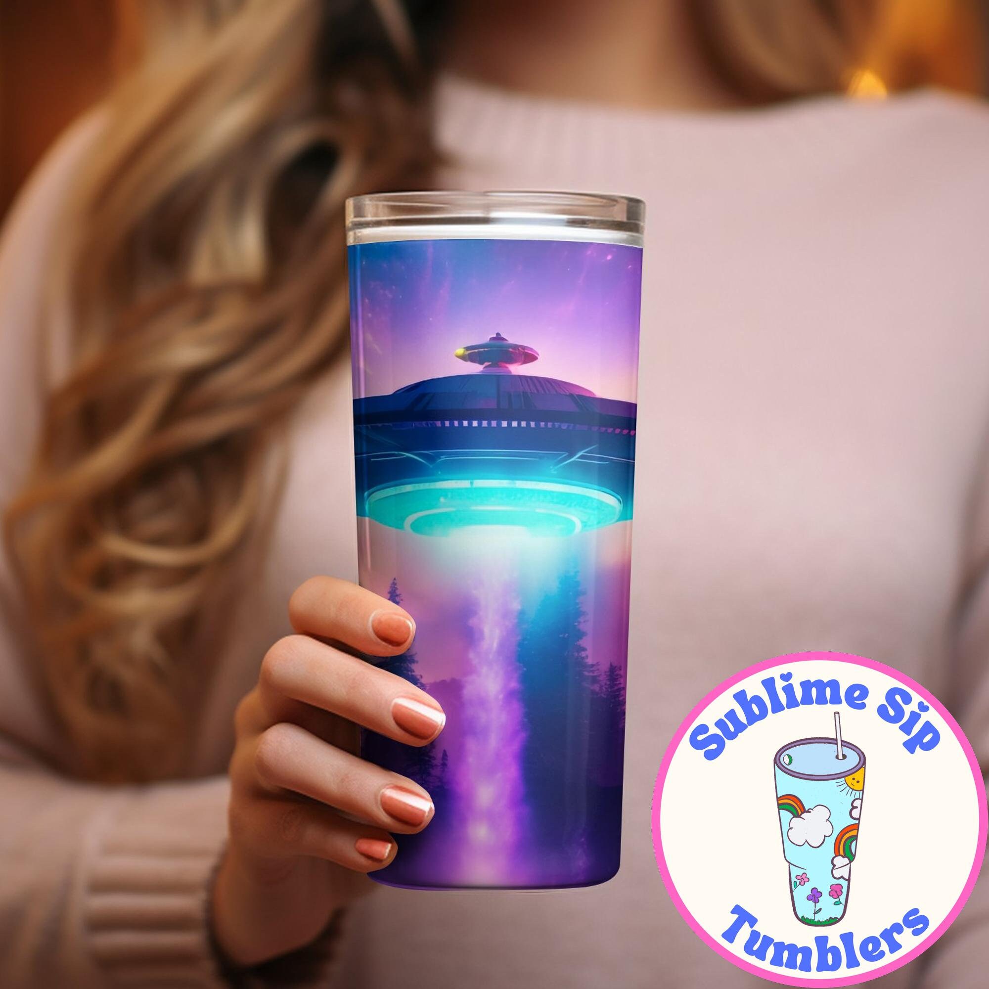 Purple Alien Tumbler Wrap 20 Oz Skinny Tumbler Sublimation - Etsy