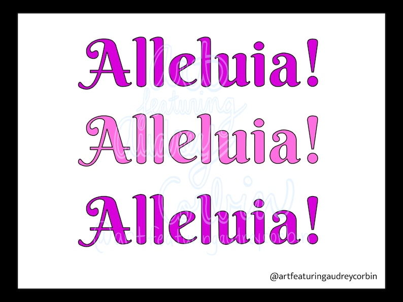 Religious Alleluia Easter Coloring Page for Kids and Adults Instant ...