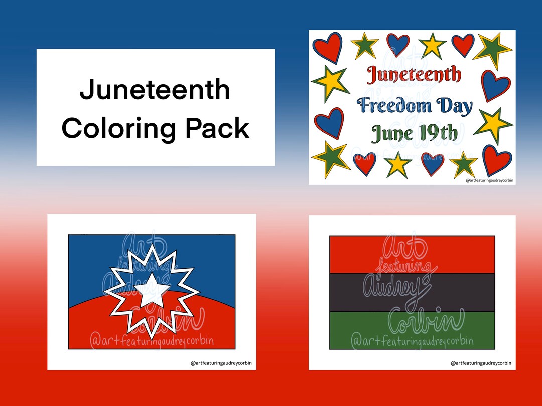 Juneteenth Coloring Pages for Kids and Adults Instant Download Coloring ...