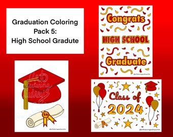 Class of 2024 Graduation Coloring Page for Kids and Adults Instant ...