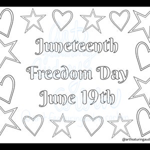 Juneteenth Coloring Pages for Kids and Adults Instant Download Coloring ...