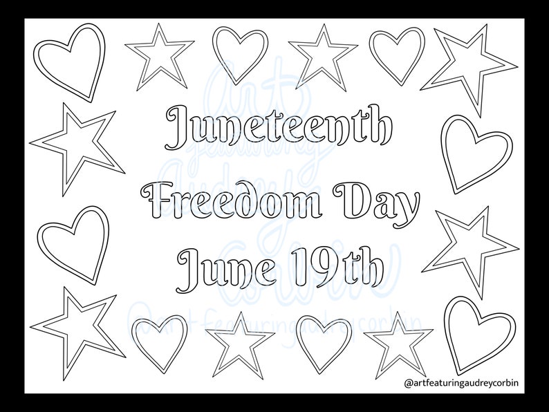 Juneteenth Coloring Pages for Kids and Adults Instant Download Coloring ...