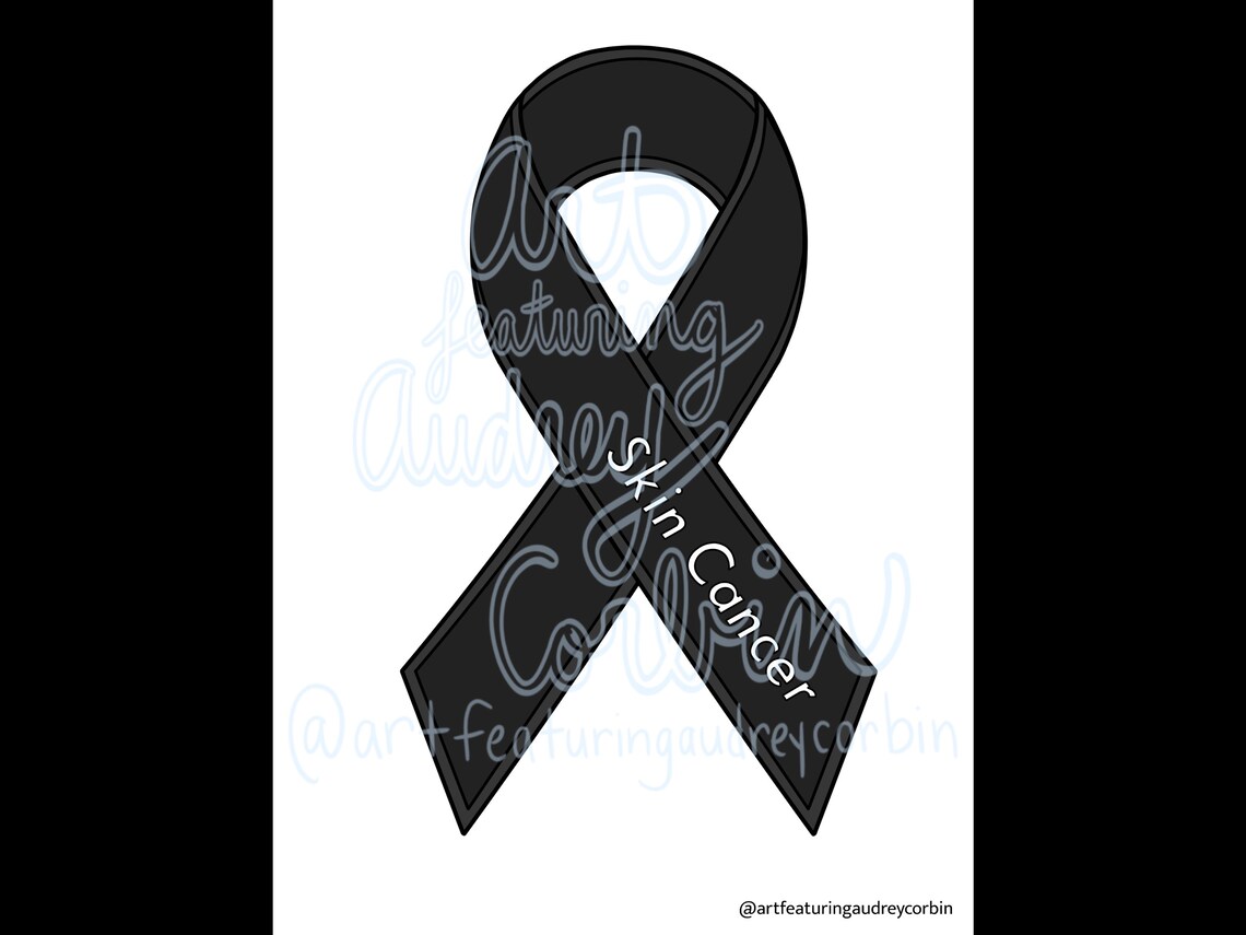 Skin Cancer Awareness Ribbon Coloring Page for Kids and Adults Instant ...