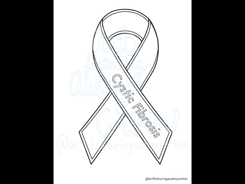 Cystic Fibrosis Awareness Coloring Pages Ribbon Designs for Kids and ...