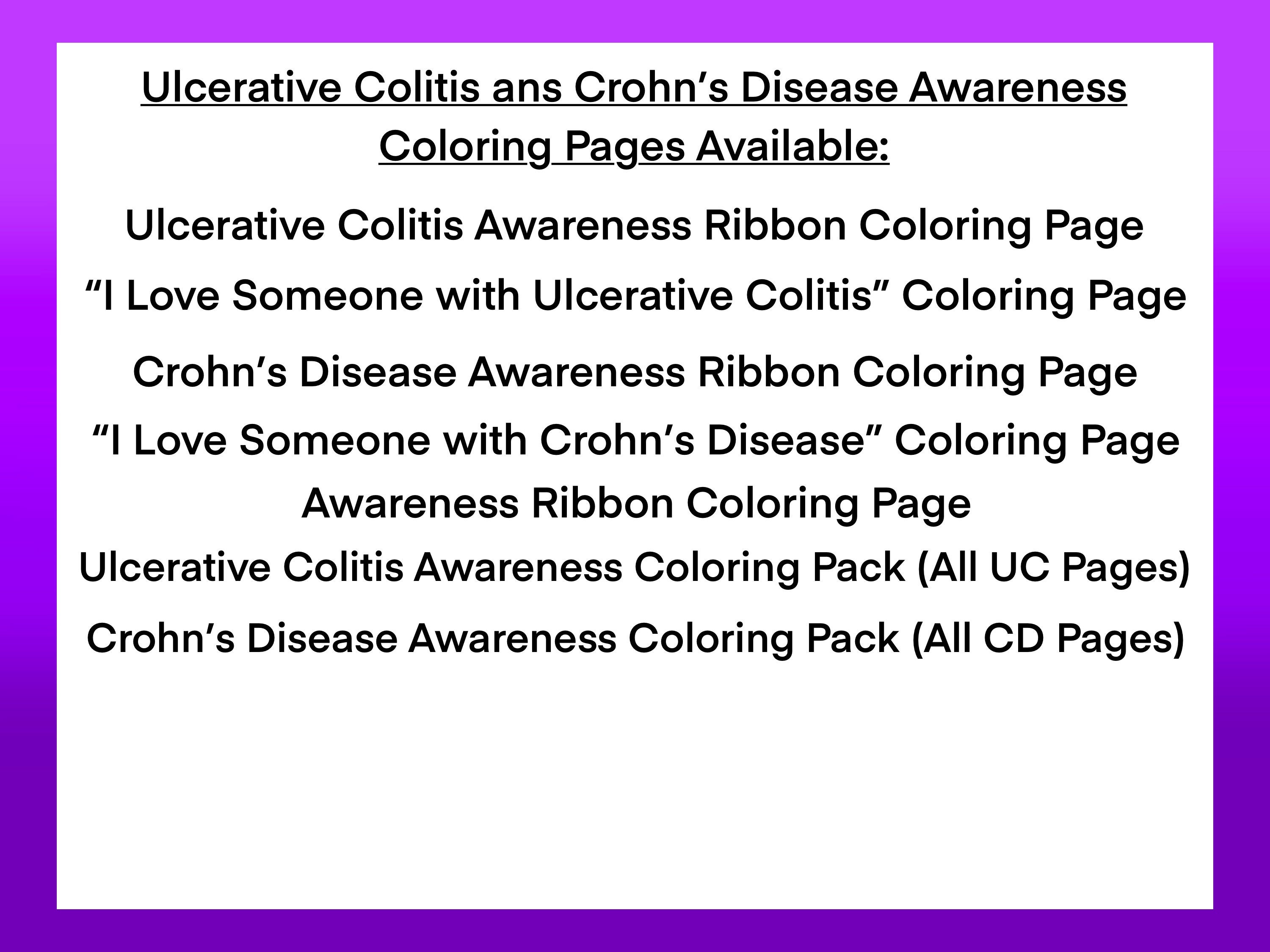 Ulcerative Colitis Awareness Ribbon Coloring Page for Kids and Adults ...