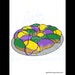 King Cake Mardi Gras Coloring Page for Kids and Adults Instant Download ...