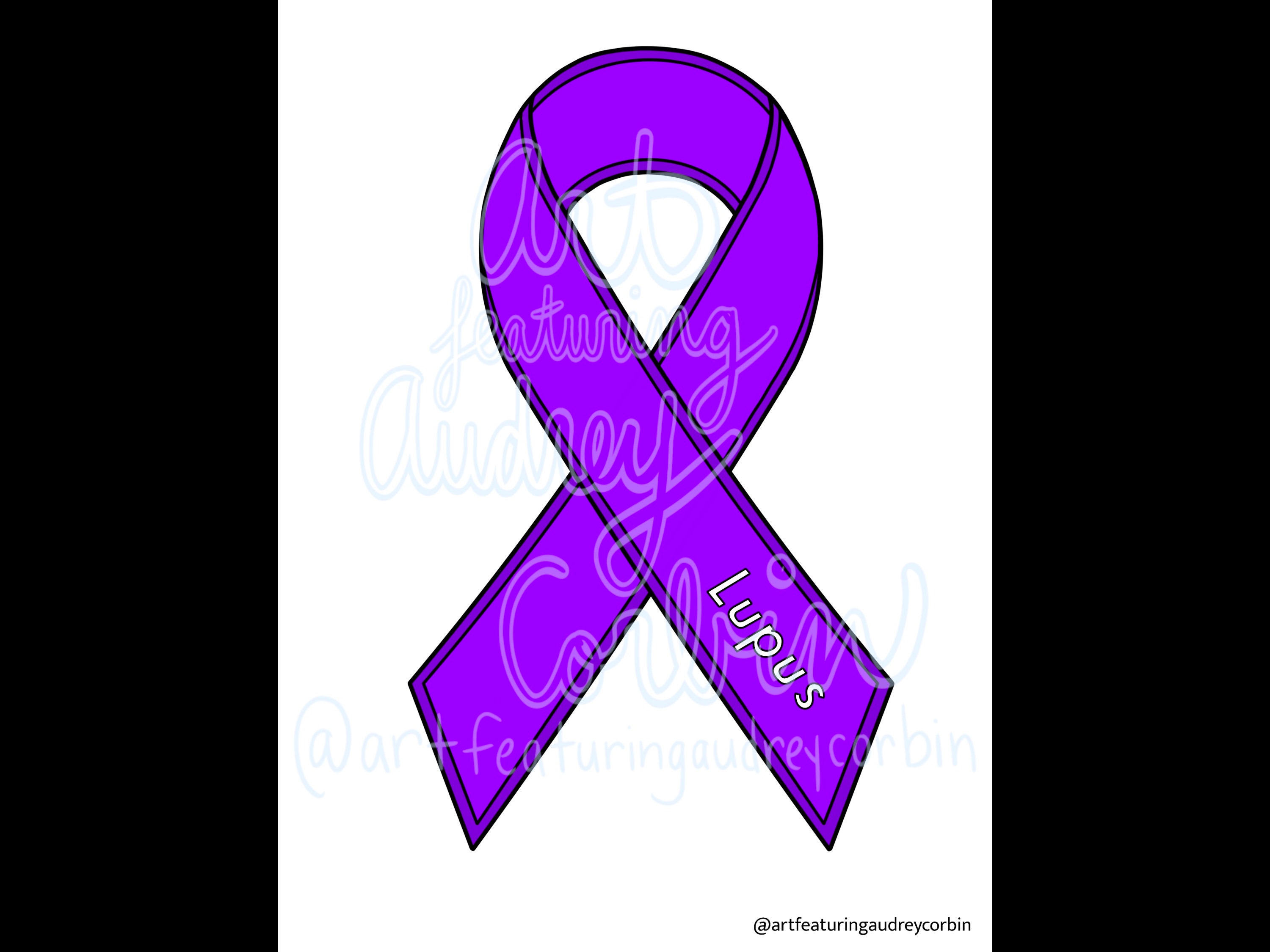 Lupus Awareness Ribbon Coloring Page for Kids and Adults Instant ...
