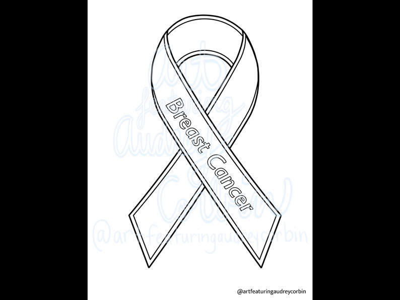 Breast Cancer Coloring Pages for Kids and Adults Instant Download ...