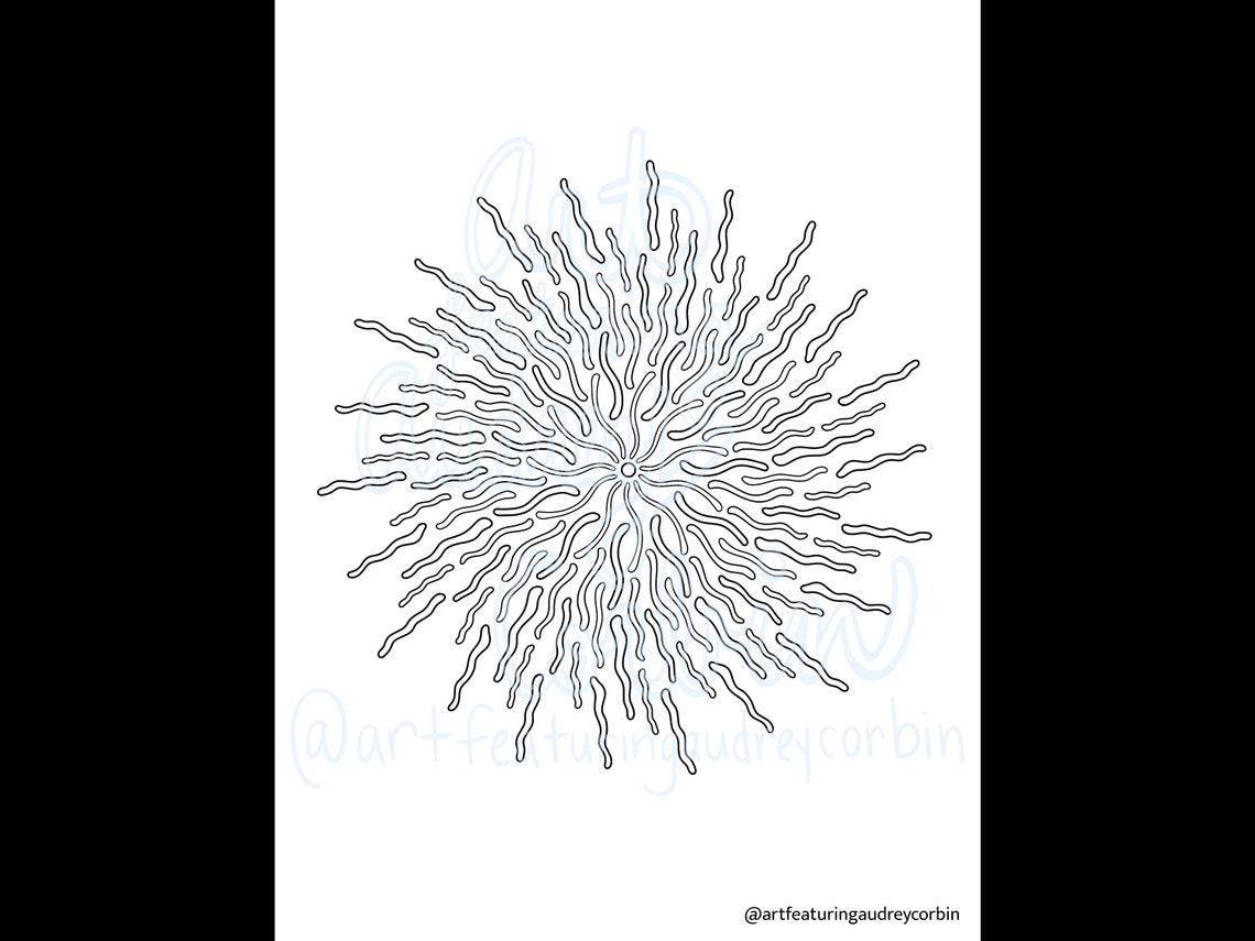 Lunar New Year Firework Coloring Page for Kids and Adults Instant ...