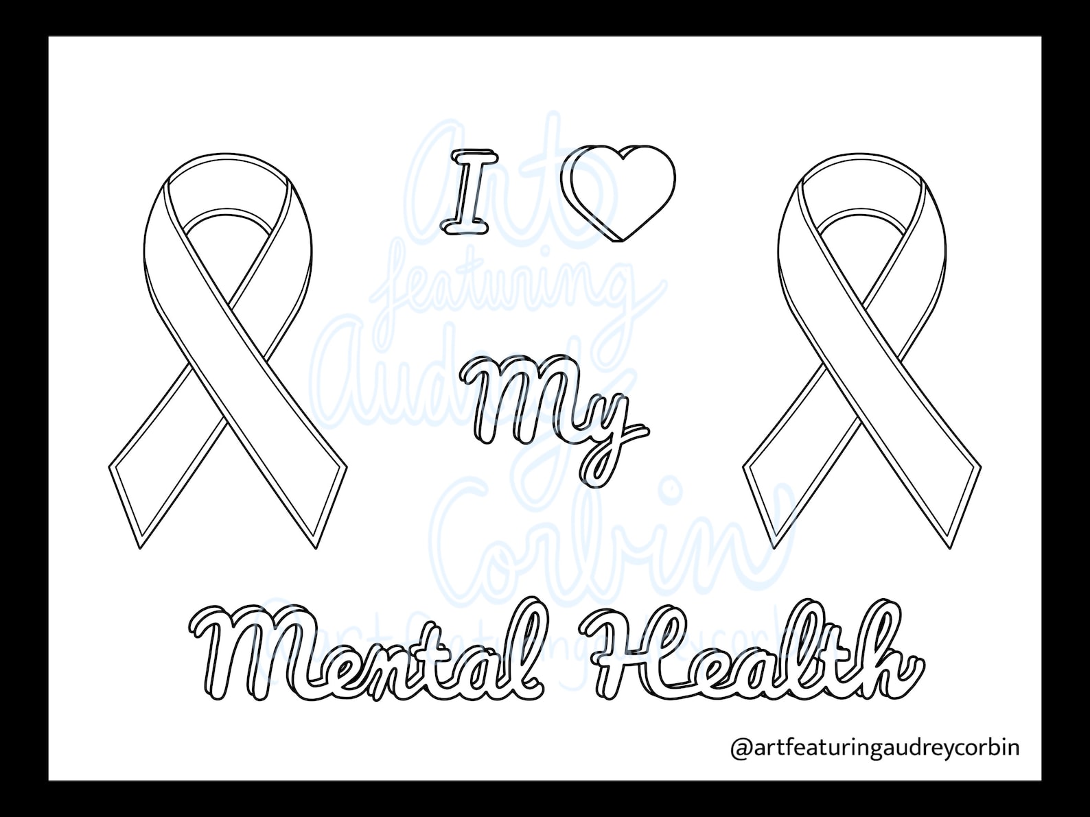 Mental Health Awareness Coloring Pages for Kids and Adults Instant ...