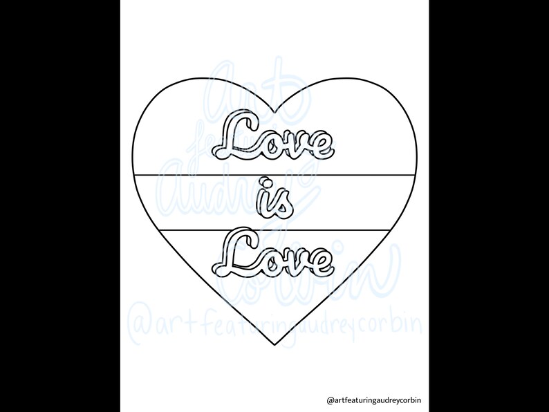 Bisexual Pride Coloring Page for Kids and Adults Instant Download ...