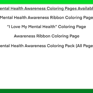 Mental Health Awareness Coloring Pages for Kids and Adults Instant ...