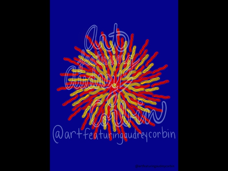 Lunar New Year Firework Coloring Page for Kids and Adults Instant ...