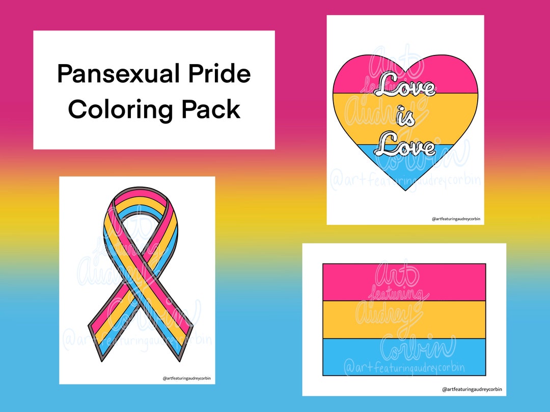 Pansexual Pride Coloring Page for Kids and Adults Instant Download ...