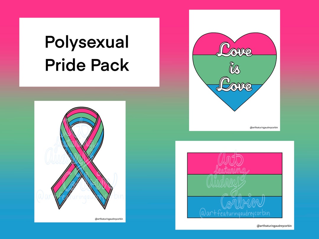 Polysexual Pride Coloring Page for Kids and Adults Instant Download ...
