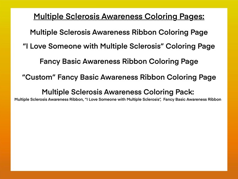 Multiple Sclerosis Awareness Ribbon Coloring Page for Kids and Adults ...