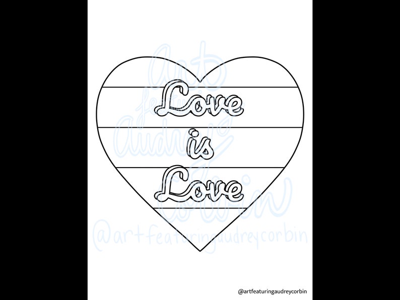 Gay Pride Coloring Pages for Kids and Adults Instant Download Coloring ...